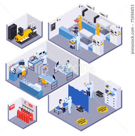 Laboratory Isometric Composition - Stock Illustration [75098853] - PIXTA