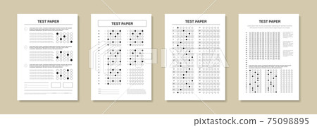 Exam Test Papers Set - Stock Illustration [75098895] - PIXTA