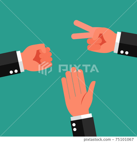 Hand make rock scissors paper - Stock Illustration [75101067] - PIXTA