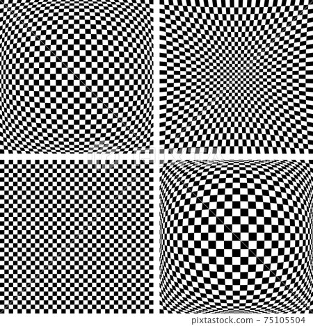 Abstract checkered patterns with 3D illusion... - Stock Illustration ...