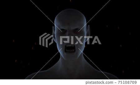 3d rendered illustration of Scary Vampire Crying - Stock Illustration ...