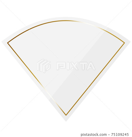 Fan frame white & gold - Stock Illustration [75109245] - PIXTA
