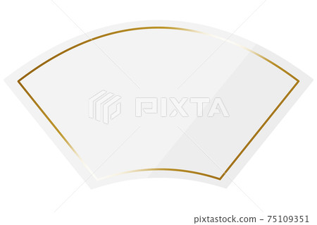 Fan frame white & gold horizontal position - Stock Illustration ...
