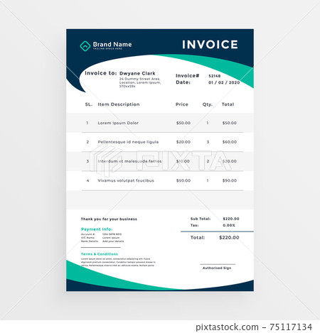 elegant professional invoice template design - Stock Illustration ...