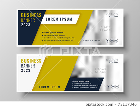 professional geometric business banner template... - Stock Illustration ...