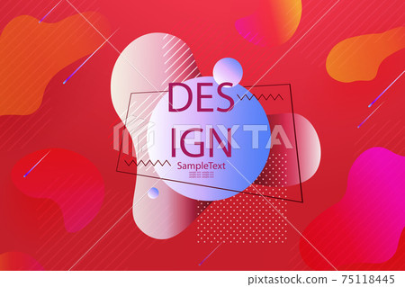 Design with a gradient of red, abstract oval... - Stock Illustration ...