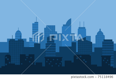 Stacked City Building Cityscape Skyline... - Stock Illustration ...