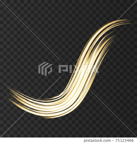 Gold neon wave lights effects isolated on... - Stock Illustration ...