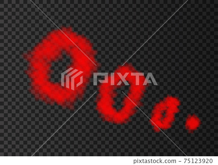 Red puff of smoke isolated on transparent... - Stock Illustration ...
