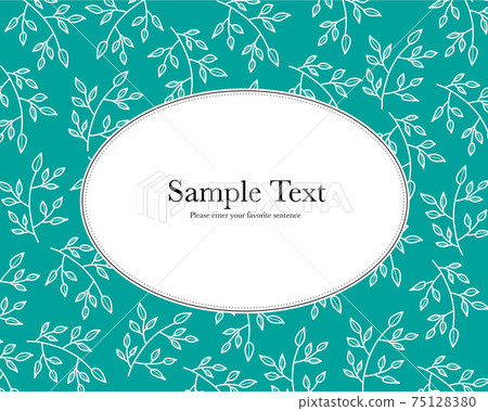 Leaf pattern illustration with background label - Stock Illustration ...
