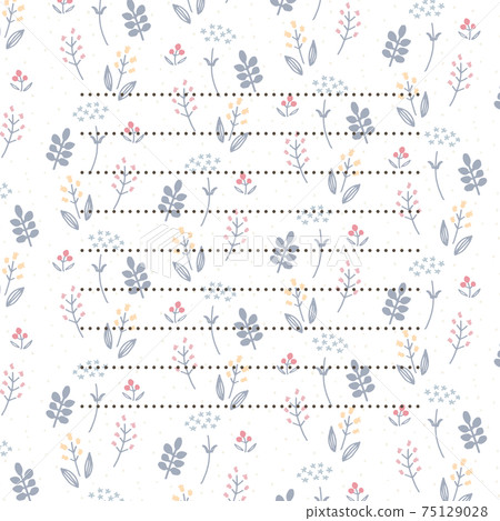 Cute floral pattern letter - Stock Illustration [75129028] - PIXTA