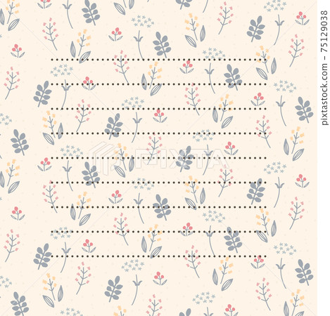 Cute floral pattern letter - Stock Illustration [75129038] - PIXTA
