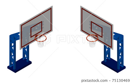 basketball backboard with ring in isometric,... - Stock Illustration ...