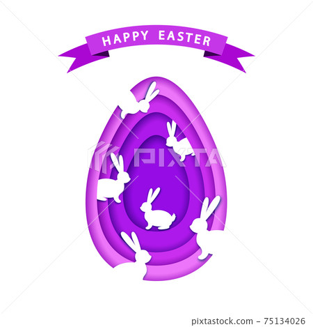 Happy easter background with ultra violet ... - Stock Illustration ...