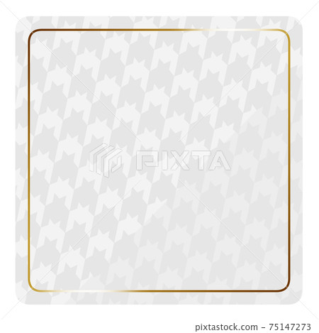 Square frame white & gold houndstooth all over - Stock Illustration ...
