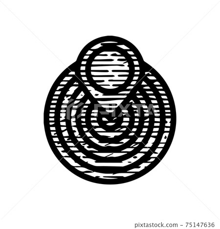 target pin map icon hand drawn vector... - Stock Illustration [75147636 ...