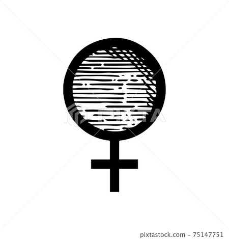 Hand Drawn woman symbol - Stock Illustration [75147751] - PIXTA