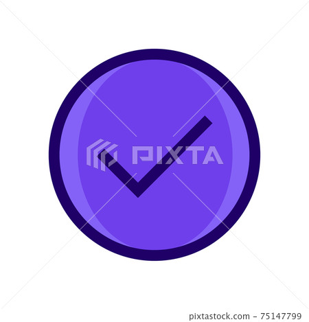 Check mark purple symbol icon vector illustration - Stock Illustration ...