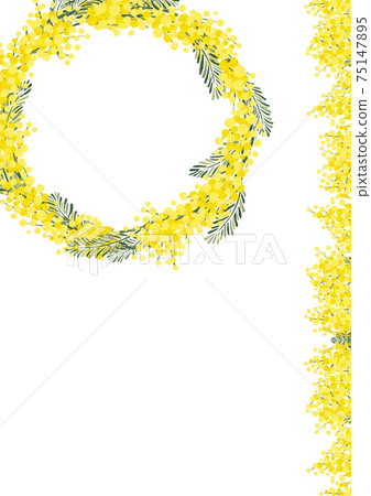 Spring retro mimosa acacia event flyer template... - Stock Illustration ...
