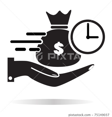 quick and easy loan icon on white background.... - Stock Illustration ...