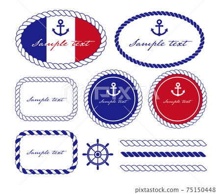 Rope Ikari Mark Sailor Simple Retro Frame Frame - Stock Illustration ...