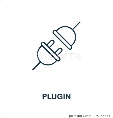 Plugin vector icon symbol. Creative sign from... - Stock Illustration ...