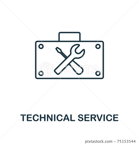 Technical Service vector icon symbol. Creative... - Stock Illustration ...