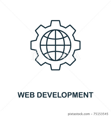 Web Development vector icon symbol. Creative... - Stock Illustration ...