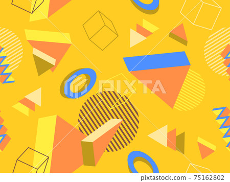 Memphis seamless pattern. Geometric elements... - Stock Illustration ...