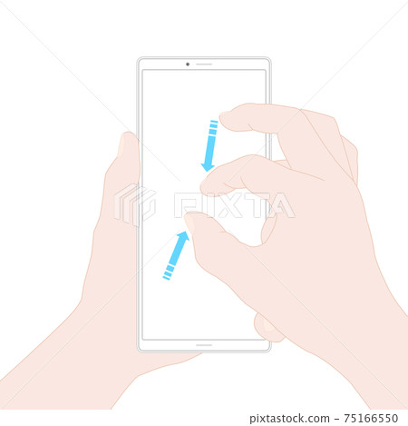 Pinch in the screen of your smartphone - Stock Illustration [75166550 ...