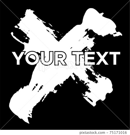 Vector Cross Shape on Black. White Cross Stamp.... - Stock Illustration ...