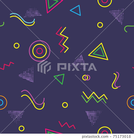 Colorful memphis seamless repeating pattern - Stock Illustration ...