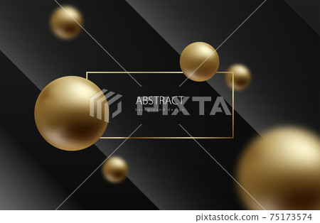 Abstract sphere background. Golden balls on... - Stock Illustration ...