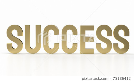 The success gold text for business content... - Stock Illustration ...