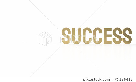 The success gold text for business content... - Stock Illustration ...
