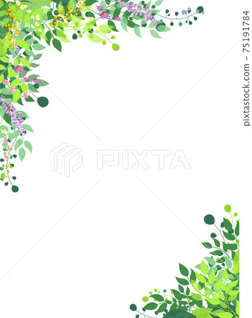 Simple fresh green frame background _ with... - Stock Illustration ...