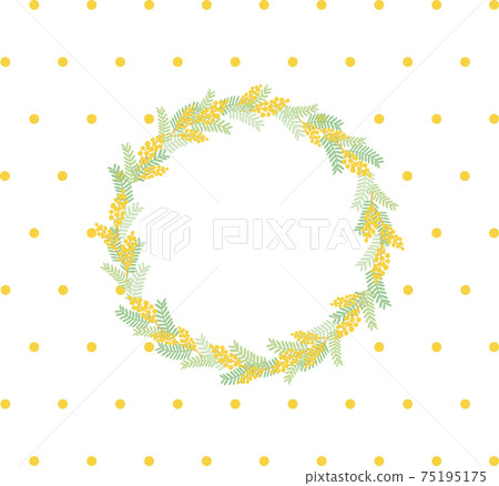 Mimosa fusa acacia frame spring flower plant... - Stock Illustration ...