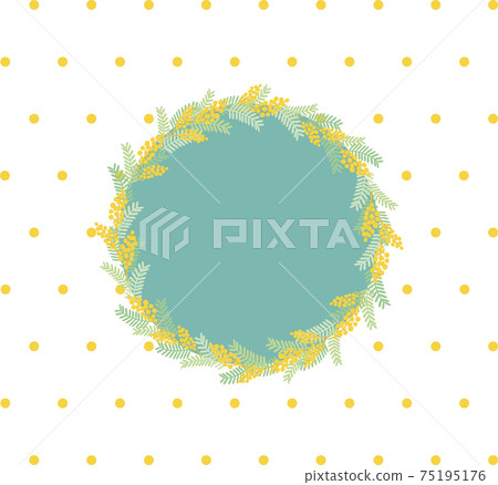 Mimosa fusa acacia frame spring flower plant... - Stock Illustration ...
