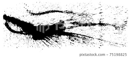 Calligraphy splashing illustrations - Stock Illustration [75198825] - PIXTA