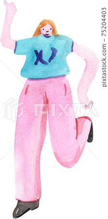 Down Syndrome character and decor watercolor... - Stock Illustration ...