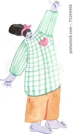 Down Syndrome character and decor watercolor... - Stock Illustration ...