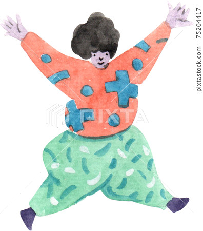 Down Syndrome character and decor watercolor... - Stock Illustration ...
