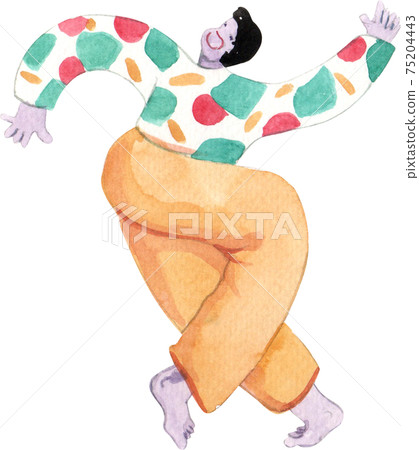 Down Syndrome character and decor watercolor... - Stock Illustration ...