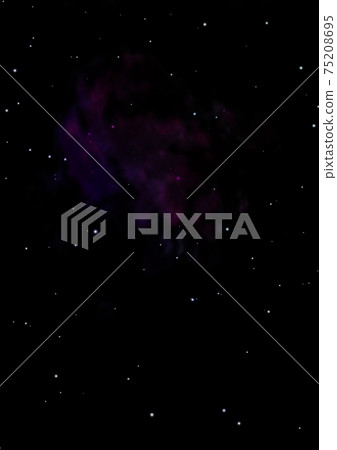 Star field and distant cold space nebula. - Stock Illustration ...