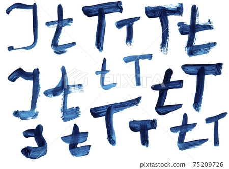 The letter T is drawn in different versions. - Stock Illustration ...