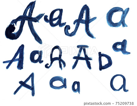 The letter A is drawn in different versions. - Stock Illustration ...