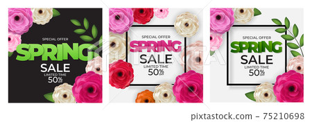 Spring Natural Special Offer Sale Background... - Stock Illustration ...