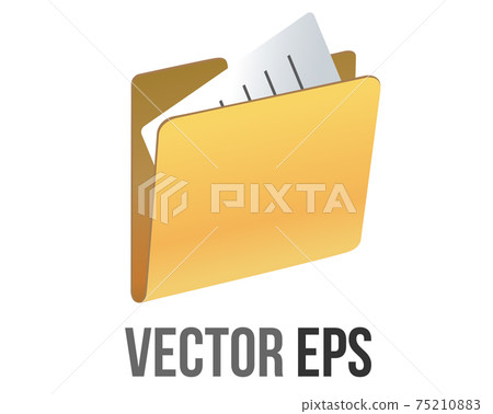 Vector classic gradient yellow computer file... - Stock Illustration ...