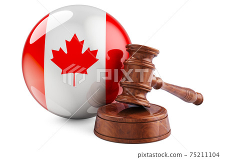 Canadian law and justice concept. Wooden gavel...-插圖素材 [75211104] - PIXTA圖庫