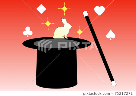 Bowler hat and rabbit magic - Stock Illustration [75217271] - PIXTA